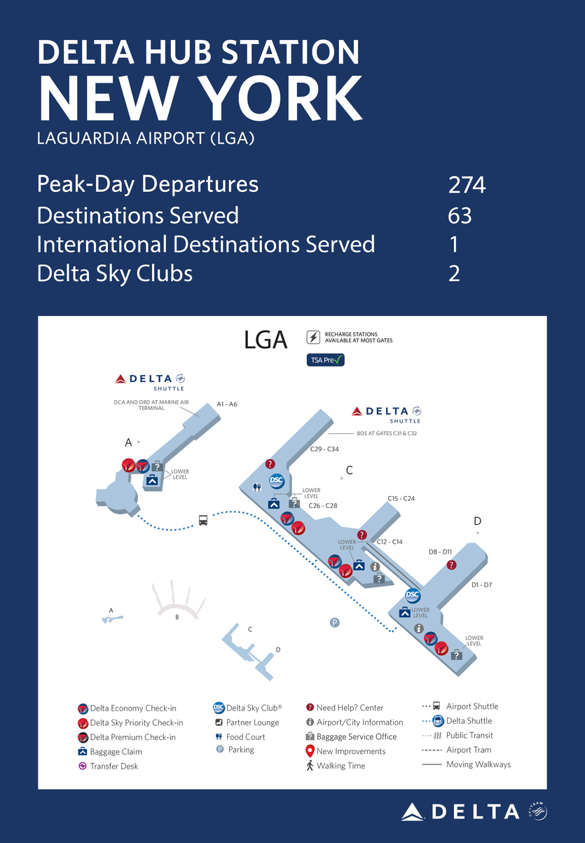 New York (LGA) Hub Station Fact Sheet | Delta News Hub